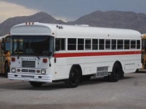 used-tc-2000-bluebird-bus-with-fold-down-seats-and-rear-double-door ...