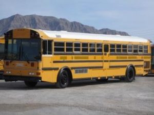 Thomas-School-Bus-with-AC-and-storage-B56703 - Las Vegas Bus Sales